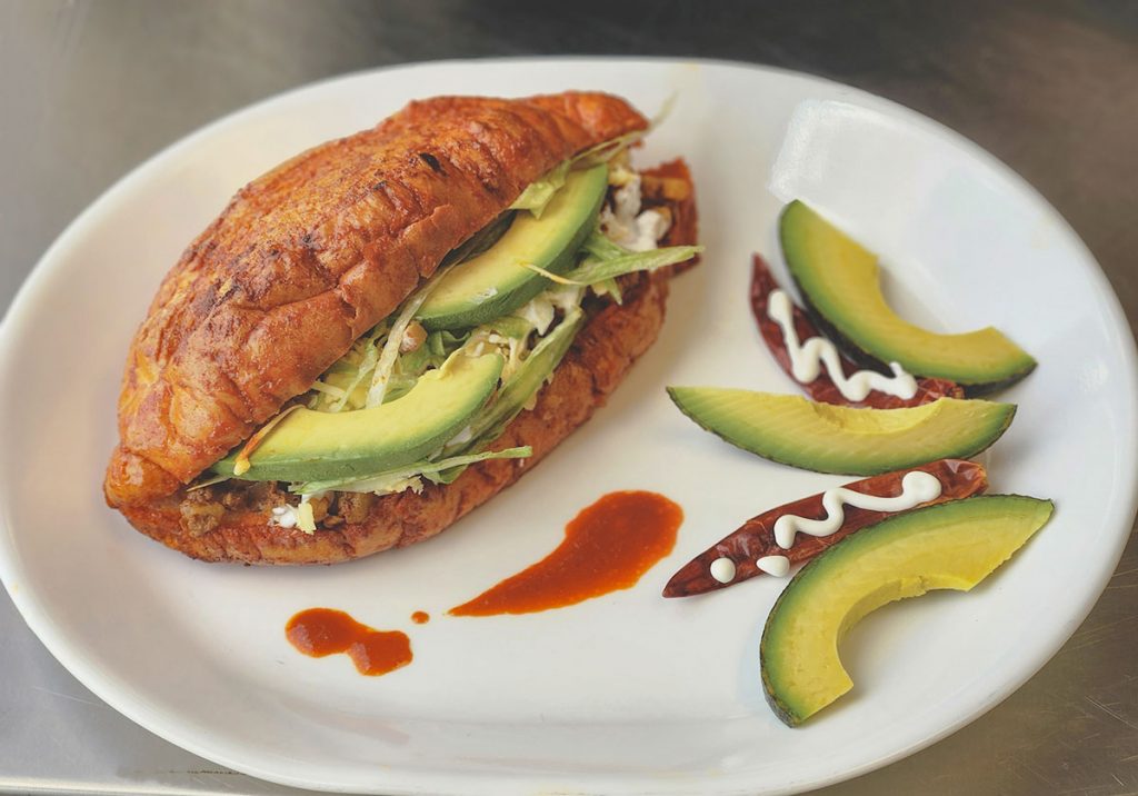 Mexican Pambazo Sandwich with Potato and Soy Chorizo Recipe | Veggie Fest